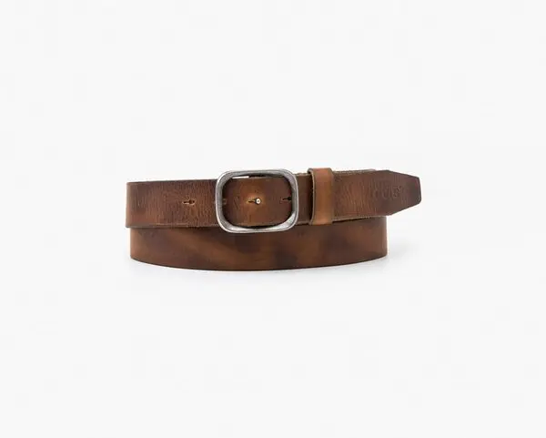 LEVI'S Center Bar Leather Belt - Tan