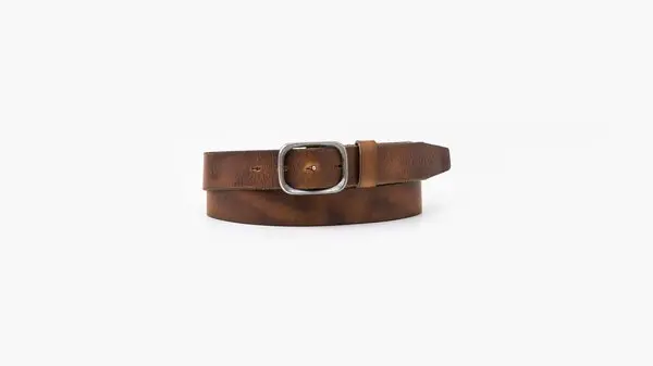LEVI'S Center Bar Leather Belt - Tan