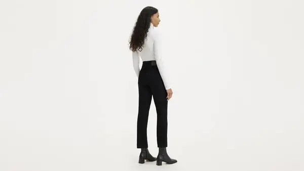 LEVI'S 724 High-rise Slim Straight Cropped Jeans - Soft Black