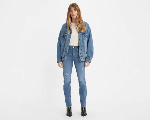 LEVI'S 724 High-rise Slim Straight Jeans - Lapis Holiday