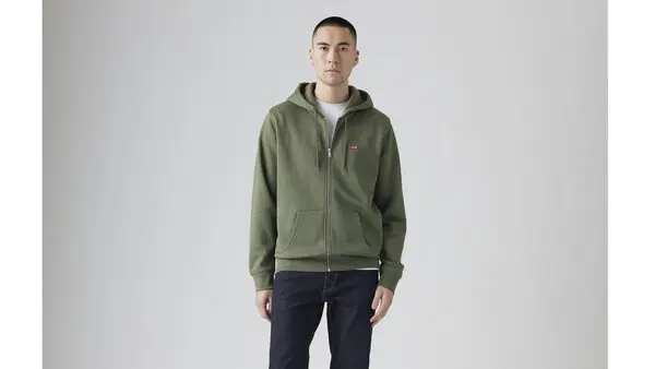 LEVI'S Zip-up Hoodie Sweatshirt - Thyme