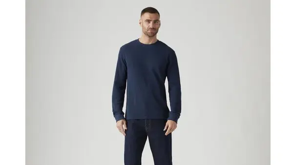 LEVI'S Long Sleeve Standard Fit Thermal Shirt - Blue