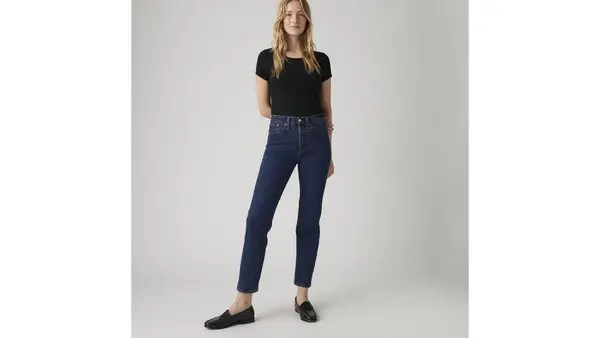 LEVI'S Wedgie Straight Ankle Jeans - Salsa Dark Stone