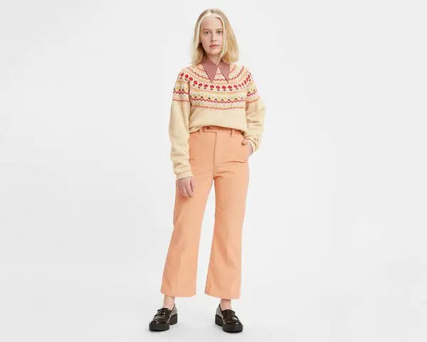 LEVI'S Math Club Flare Corduroy Pants - Pebble Peach