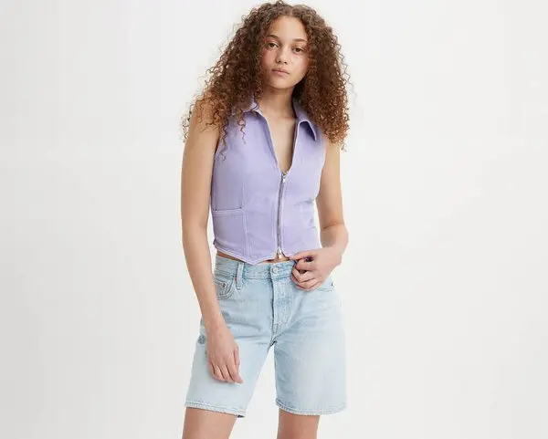 LEVI'S Lilou Denim Vest - Dusty Persian Violet