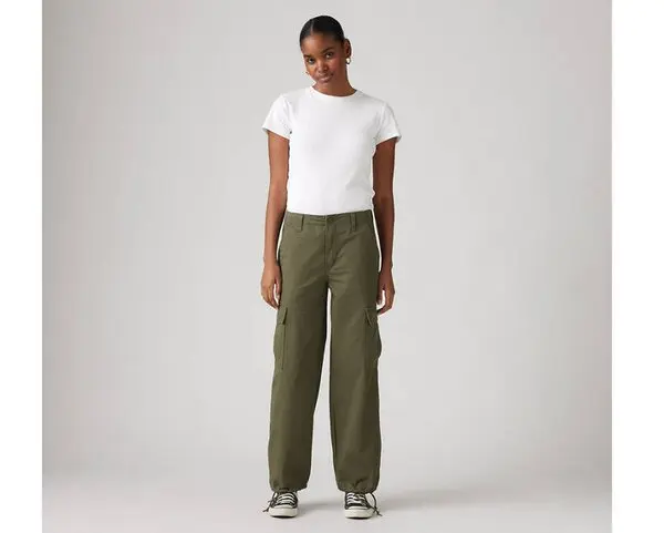 LEVI'S 94 Baggy Cargo Pants - Army Green