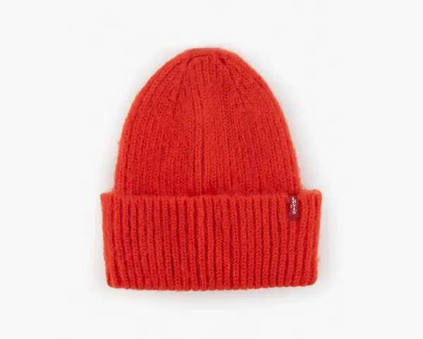 LEVI'S Chunky Knit Beanie - Dark Orange