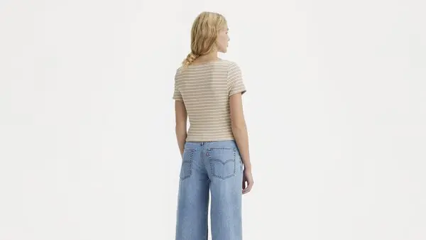 LEVI'S Short Sleeve Britt Snap Front Top