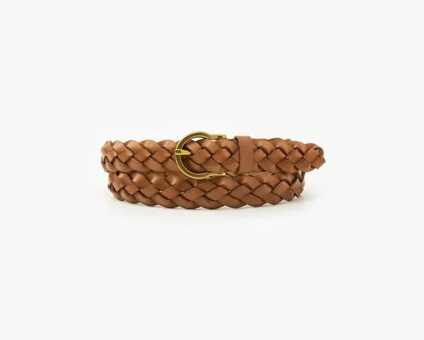 LEVI'S Braided Leather Belt - Tan