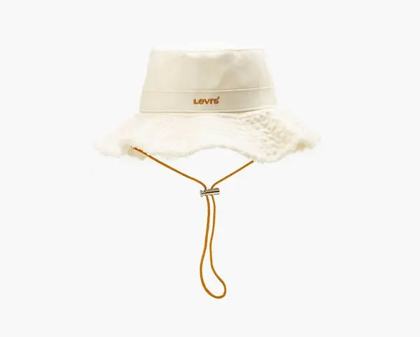 LEVI'S Drawstring Bucket Hat - Regular White