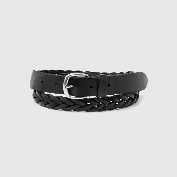 LEVI'S Braided Leather Belt - Regular Black