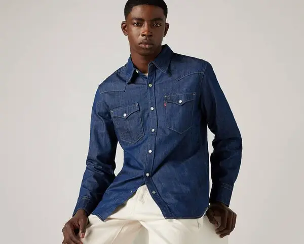 LEVI'S Barstow Western Denim Shirt - Red Cast Rinse
