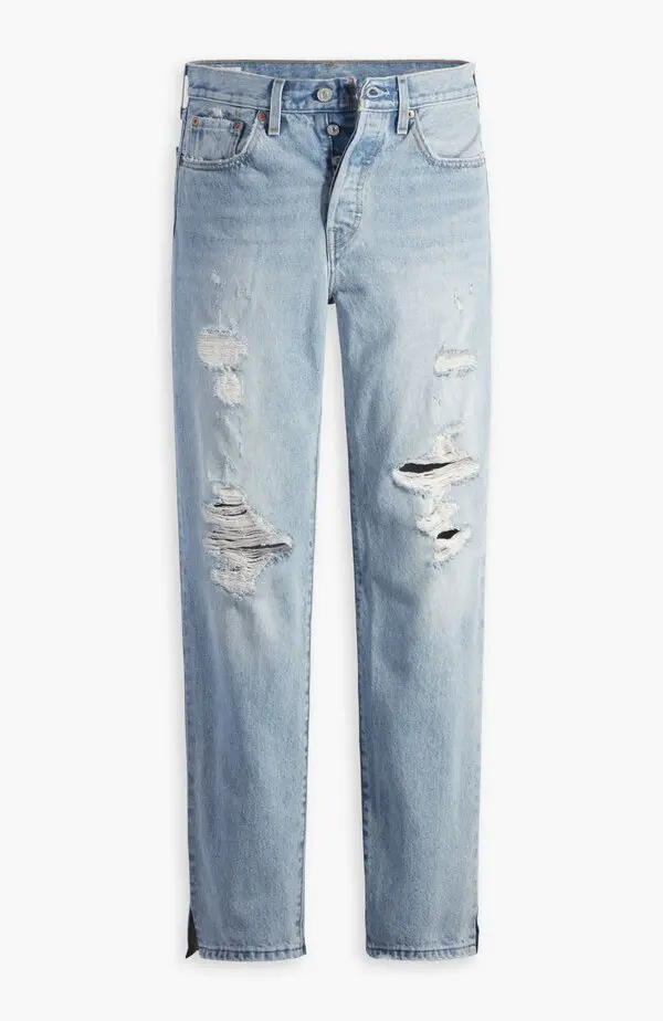 LEVI'S 501 Original Fit Jeans - Destructed Light Indigo