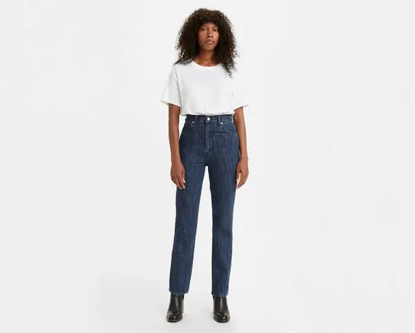 LEVI'S Wellthread 70's High Straight Jeans - Indigo Flower