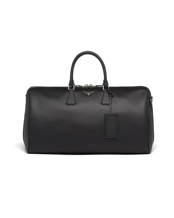 Prada Saffiano Leather Travel Bag - Black