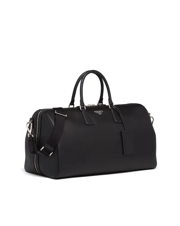 Prada Saffiano Leather Travel Bag - Black