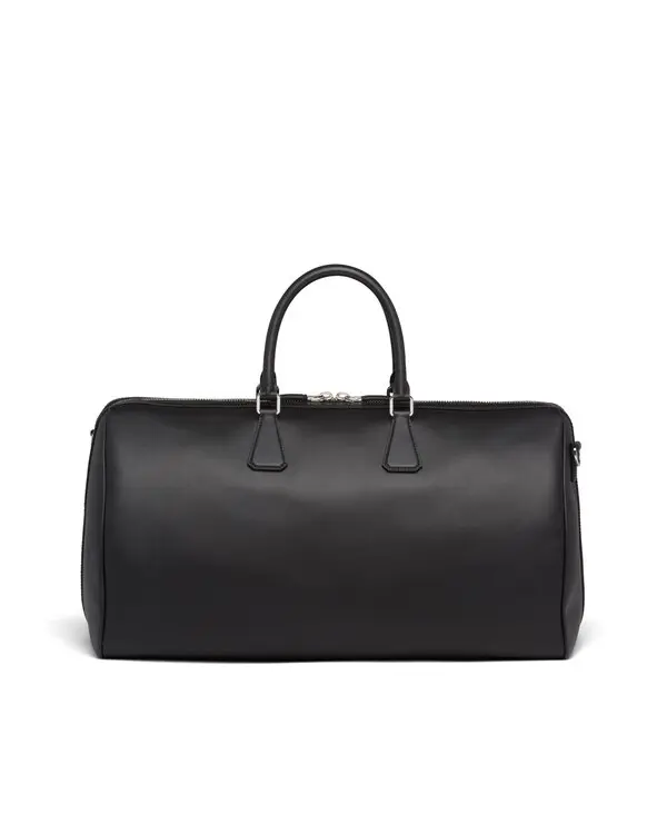 Prada Saffiano Leather Travel Bag - Black