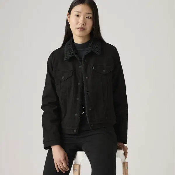 LEVI'S Original Sherpa Trucker Jacket - Black And Black