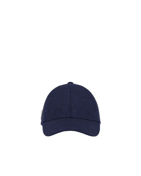 Prada Virgin Wool Baseball Cap - Blue