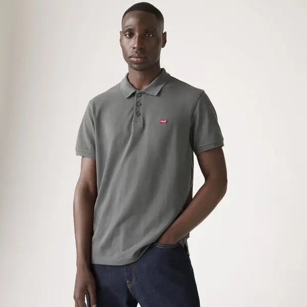 LEVI'S Housemark Polo Shirt - Grey Ore