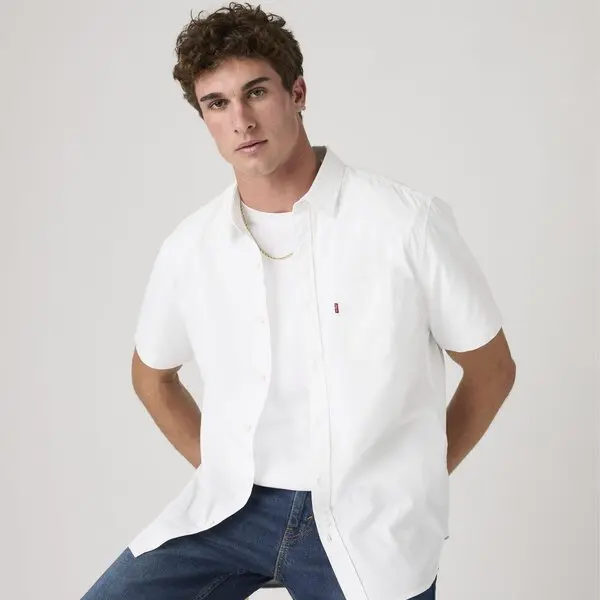 LEVI'S Short-sleeve Classic Standard Fit Shirt - Bright White