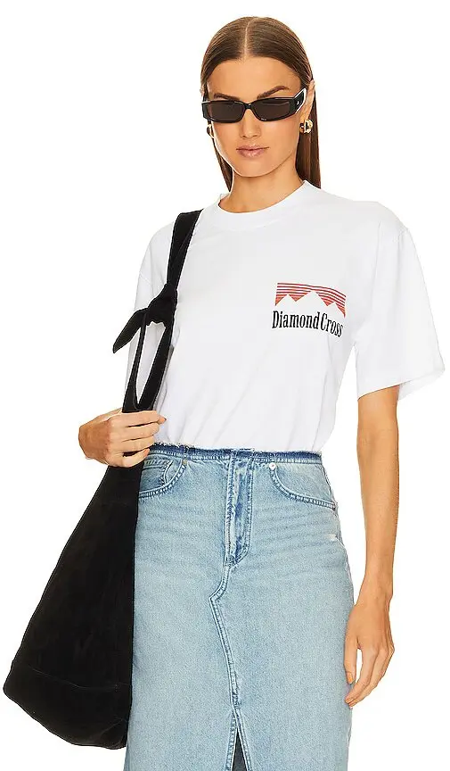 DIAMOND CROSS RANCH Three Peaks T-shirt - White