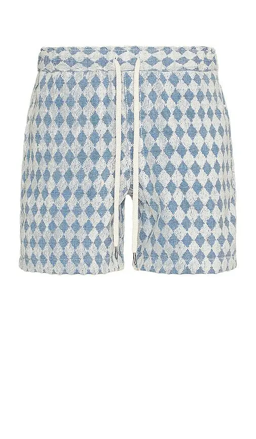 Oas Diamond Terry Shorts - Blue
