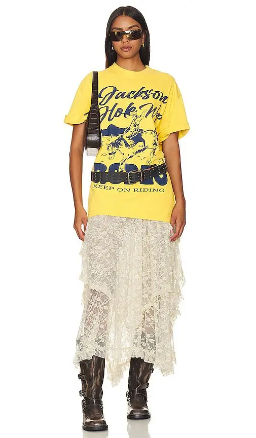 DIAMOND CROSS RANCH Buck T-shirt - Yellow