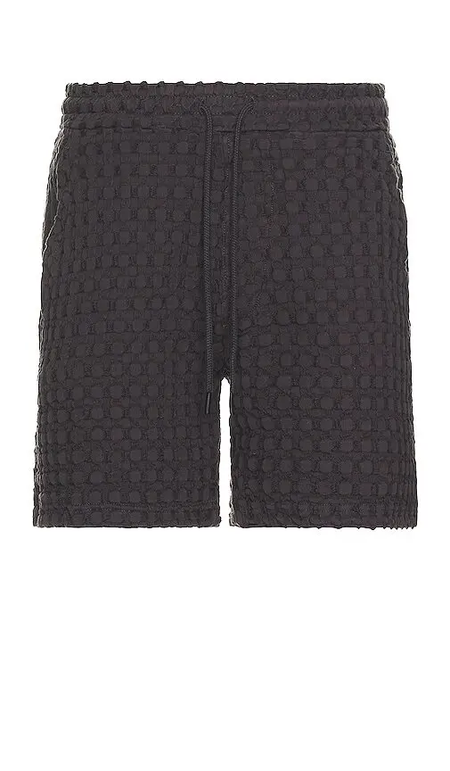 Oas Porto Waffle Shorts - Nearly Black