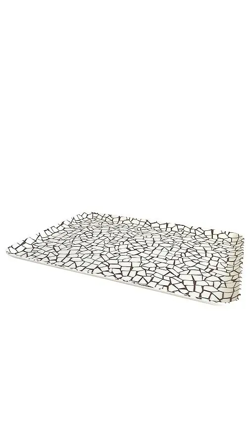 XENIA TALER Crackle Brown Large Tray In Brown