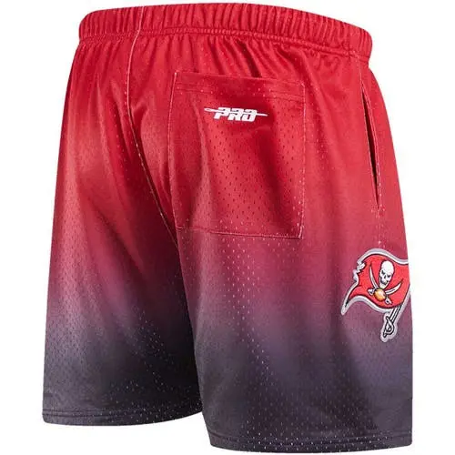 PRO STANDARD Red Tampa Bay Buccaneers Ombre Mesh Shorts