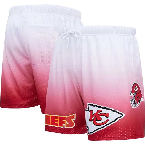 PRO STANDARD White Kansas City Chiefs Ombre Mesh Shorts