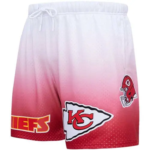 PRO STANDARD White Kansas City Chiefs Ombre Mesh Shorts
