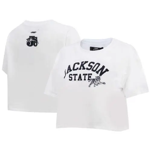 PRO STANDARD Jackson State Tigers Classic Three-hit Boxy Cropped T-shirt