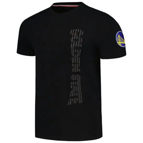 FISLL Golden State Warriors 3d Puff Print Sliced Logo T-shirt