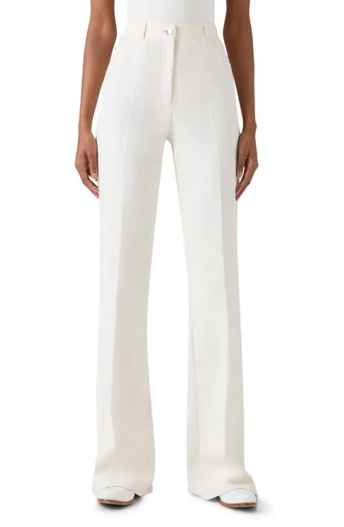Akris Farid High-waist Cotton-blend Pants - Ecru