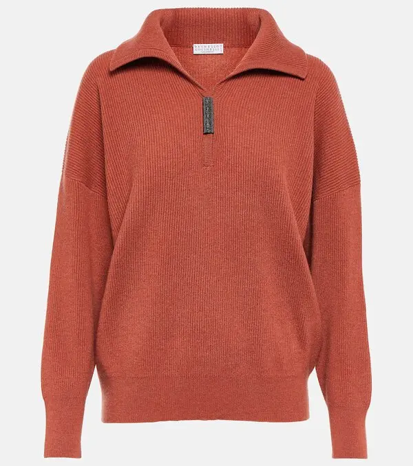 Brunello Cucinelli Cashmere Polo Sweater