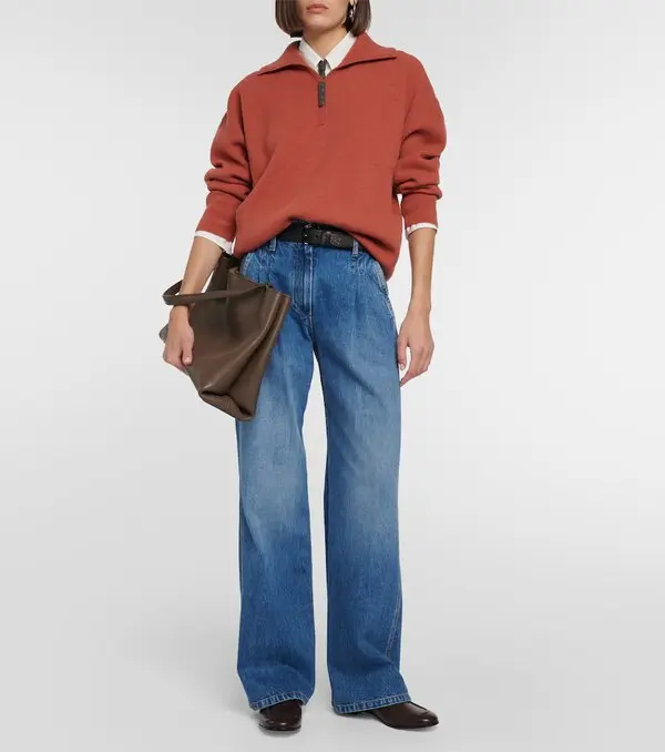 Brunello Cucinelli Cashmere Polo Sweater