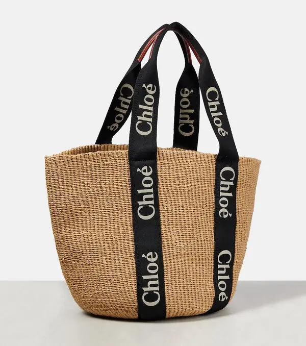 Chloé Woody Large Basket Bag - Beige