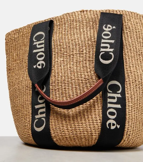 Chloé Woody Large Basket Bag - Beige