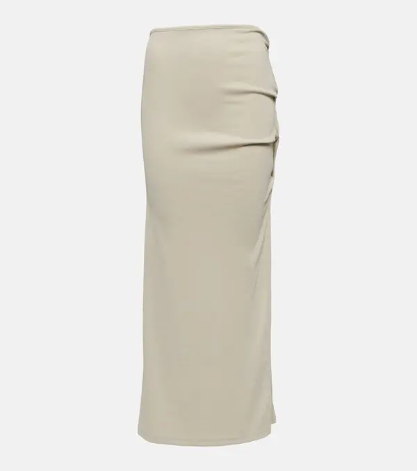 Christopher Esber Open Twist Ribbed-knit Maxi Skirt - Beige