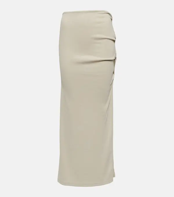 Christopher Esber Open Twist Ribbed-knit Maxi Skirt - Beige