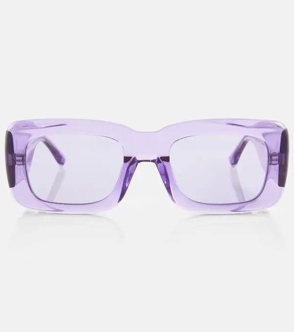 Attico X Linda Farrow Marfa Rectangular Sunglasses - Purple