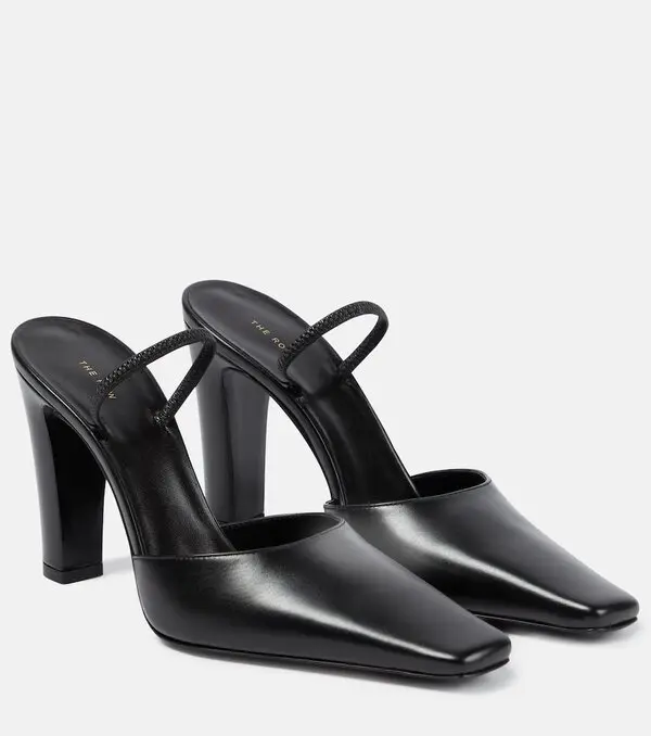 THE ROW Slingback Leather Pumps