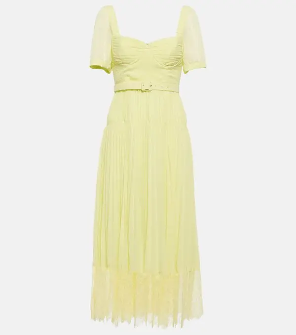 sachin and babi light blue dress Forever New chiffon ruffle shoulder maxi dress in lemon main image 0
