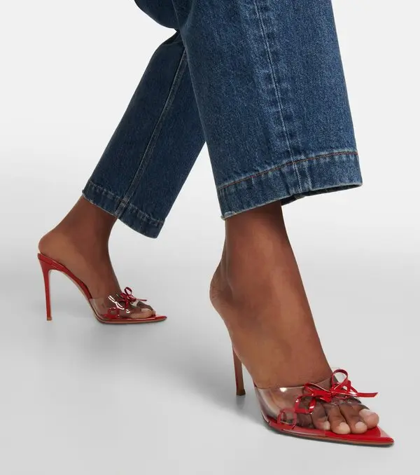 GIANVITO ROSSI Patent Leather And Pvc Mules