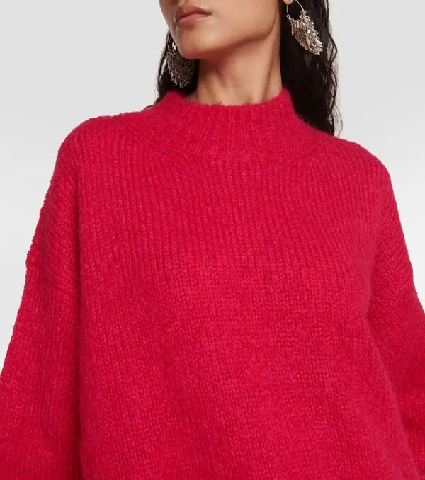 Isabel Marant Étoile Idol Mohair Blend Mock Neck Sweater - Pink