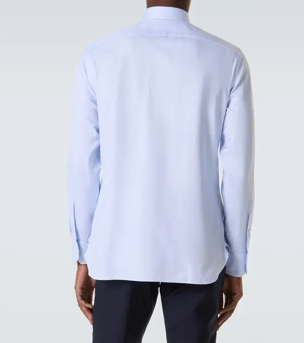 Zegna Cotton Poplin Shirt - Blue