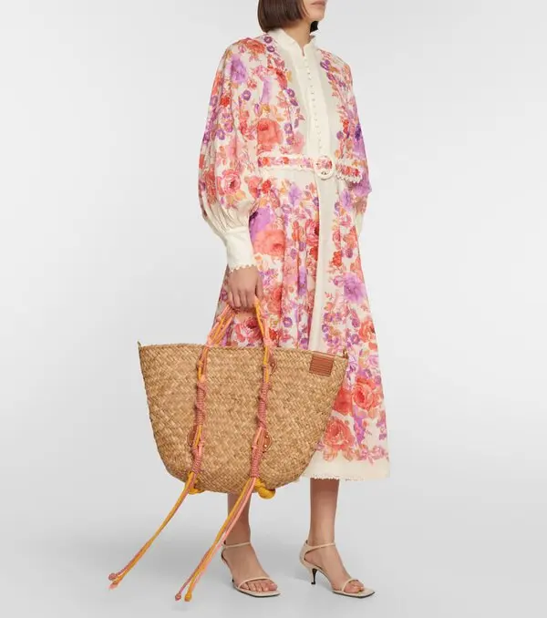Zimmermann Large Macramé-trimmed Basket Bag