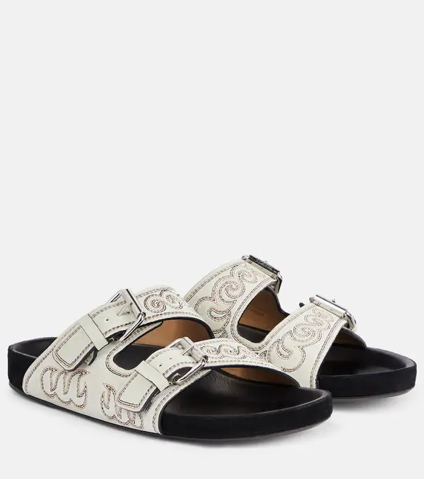 Isabel Marant Lennyo Embellished Suede Sandals